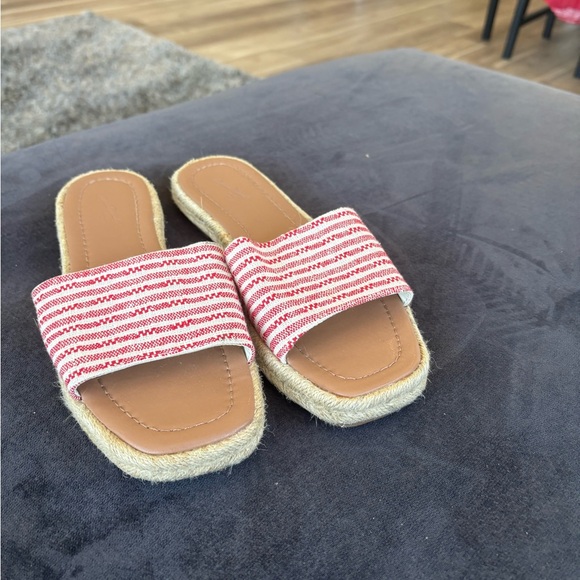 Universal Thread | Shoes | Start Your Summer In Style Striped Red Slide ...